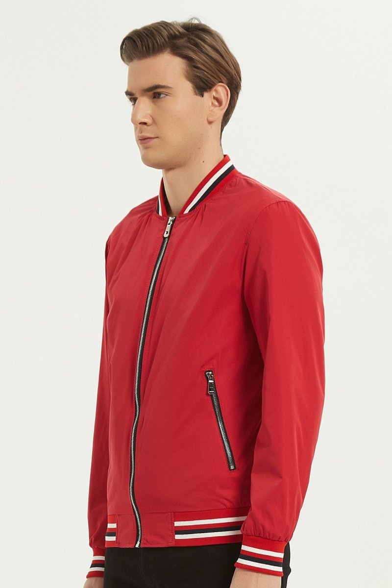 Blouson bombers col teddy et détails tricolores pour homme | Kymaxx ...
