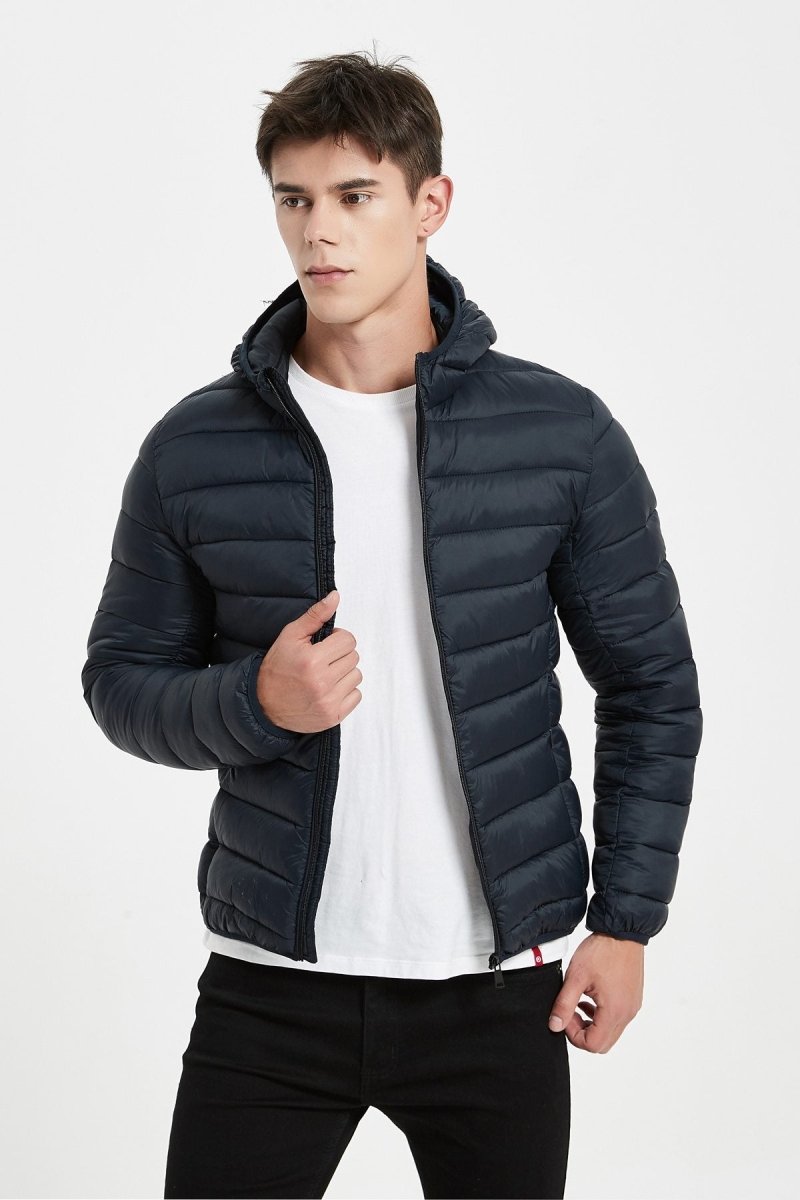 Une doudoune à capuche col montant pour homme | Kymaxx – KYMAXX